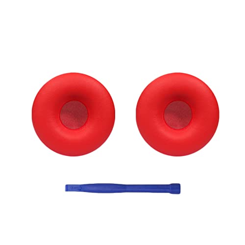 Aiivioll 1 Pair of E40 Replacement Headphone Earpads Compatible with Synchros E40BT E40 S400 T450 Headphones (Red)