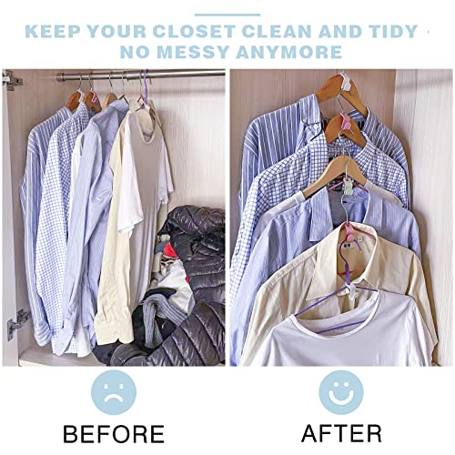 100Pcs Hooks Clothes,Space Saving Clothes Hanger Connector Hooks,Closet Hangers Space Saver,Connecting Buckle Hooks for Hangers,Hanger Clips for Plastic Hangers,Closet Hanger Organizers