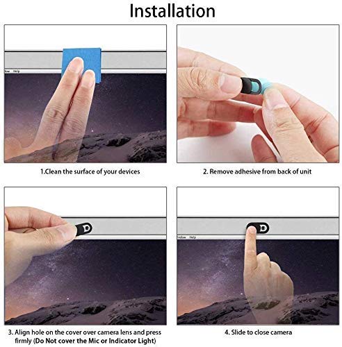 ANAB GI Webcam Cover Slider, Laptop Camera Cover 0.027in Ultra-Thin Fits Echo Spot Smartphones Tablet