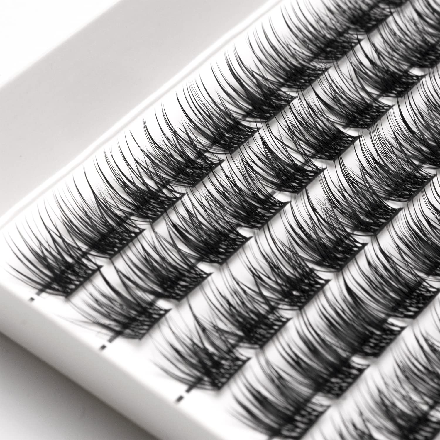 12mm Lash Clusters d Curl, 225 Clusters 0.07mm Individual Lashes False Lashes Wider Stem Segment Lashes Voluminous Lightweight Fluffy Wispy Reusable Home DIY Extensions Clusters (12mm)