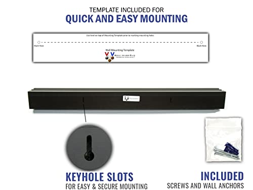 3ft Medal Awards Rack Premier Trophy Shelf- Trophy, Plaque and Medal Display (Black)