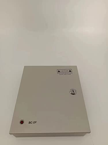 9CH Channel Port Distributed Power Supply Box Swithing Power Supply Output 12V 10 Amp for CCTV DVR Security System and Cameras