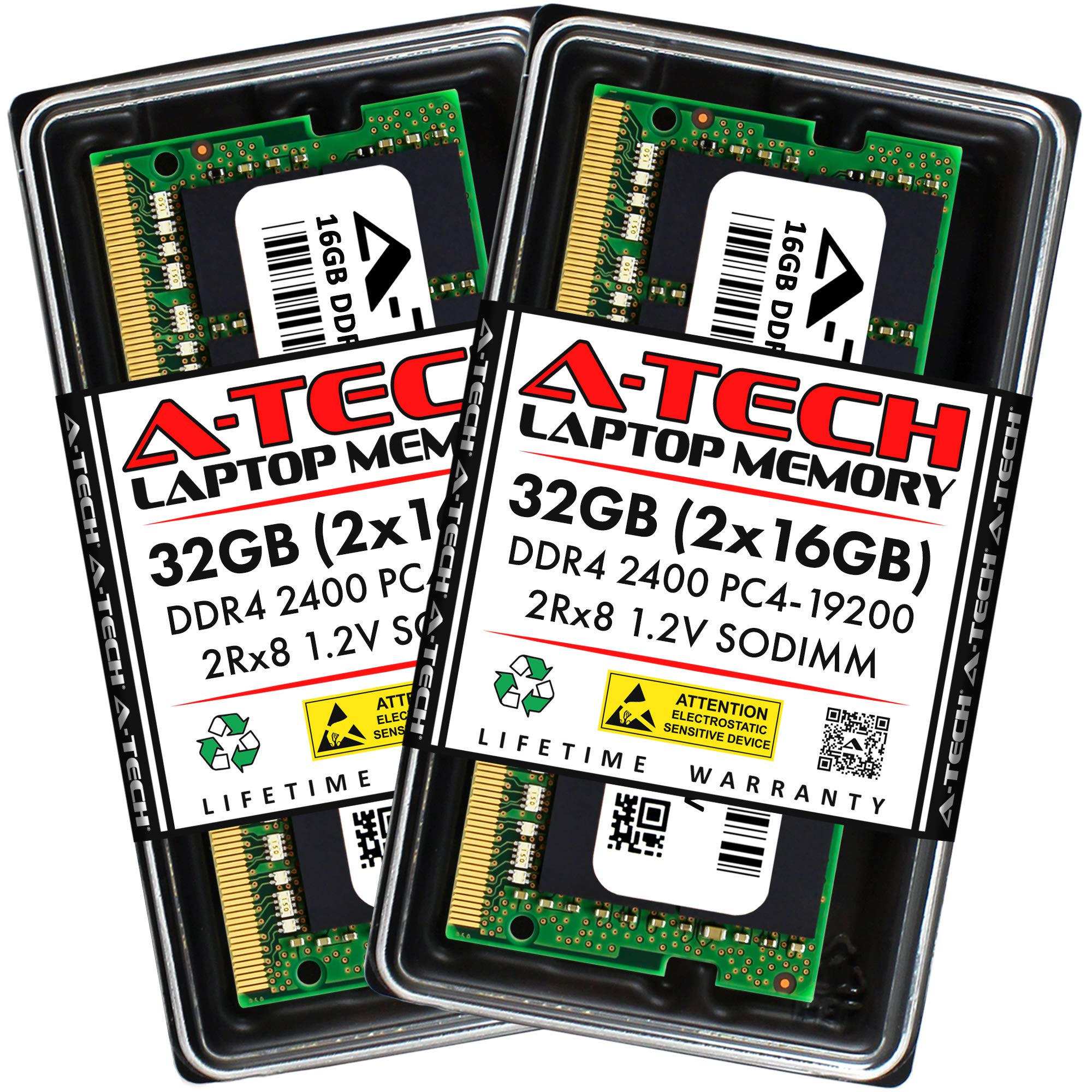A-Tech 32GB Kit (2x16GB) RAM for Dell Latitude 5580, 5488, 5480 Laptop | DDR4 2400 MHz SODIMM PC4-19200 Memory Upgrade
