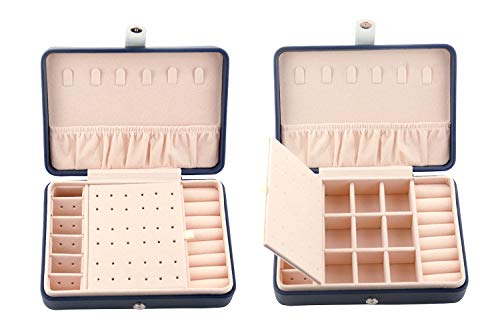 Bausweety Jewelry Box Necklace Earrings Rings Jewelry Accessory Organizer for Women Girls