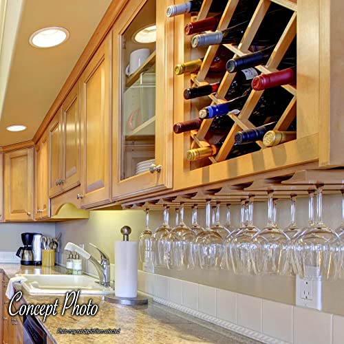 18-Bottle Trimmable Wine Rack Lattice Panel Inserts in Unfinished Solid North American Hard Maple