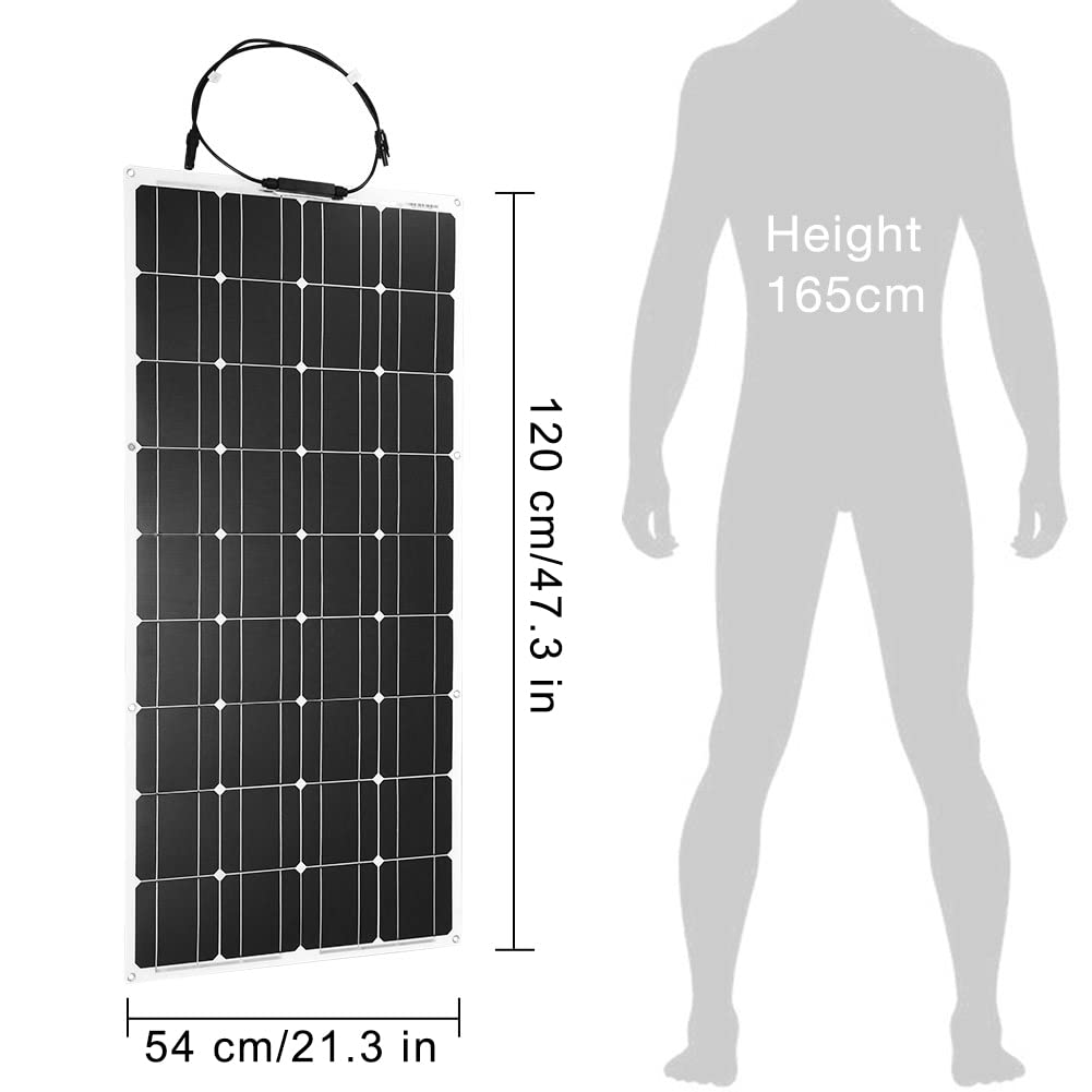 1000 Watt Solar Panel Kit 2pcs 500 Watt Monocrystalline Solar Panels 12v-24v Flexible Solar Panel with 40a Controller Battery Charging Car Battery Camper Rv Yacht Battery Boat…