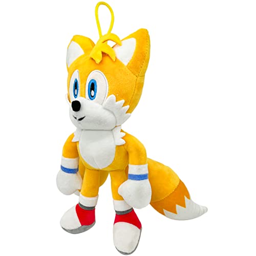12 inch Sonic Plush Doll,The Hedgehog 2 The Movie Knuckles Toy, Shadow Stuffed Animals Plush Pillow, Gift for Kids (Tails)