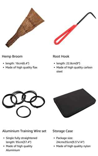 15 Pieces Bonsai Tree Kit, Bonsai Tools Set, Carbon Steel Scissor Cutter Shear, Perfect Gardening Trimming Tools