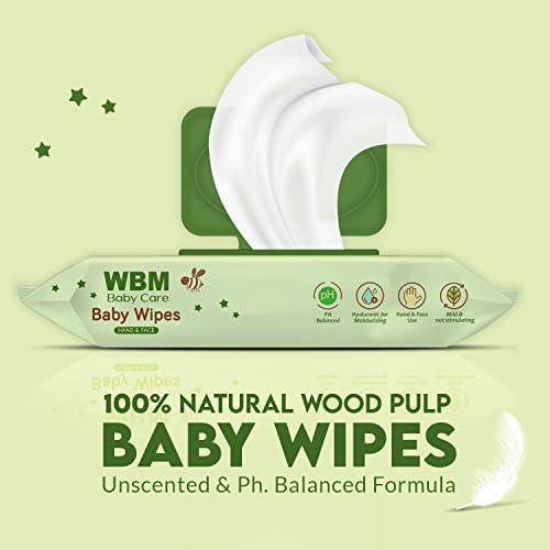 WBM Care Unscented Baby Wipes-12 Flip-Top Pack, (576 Total), 12 Count