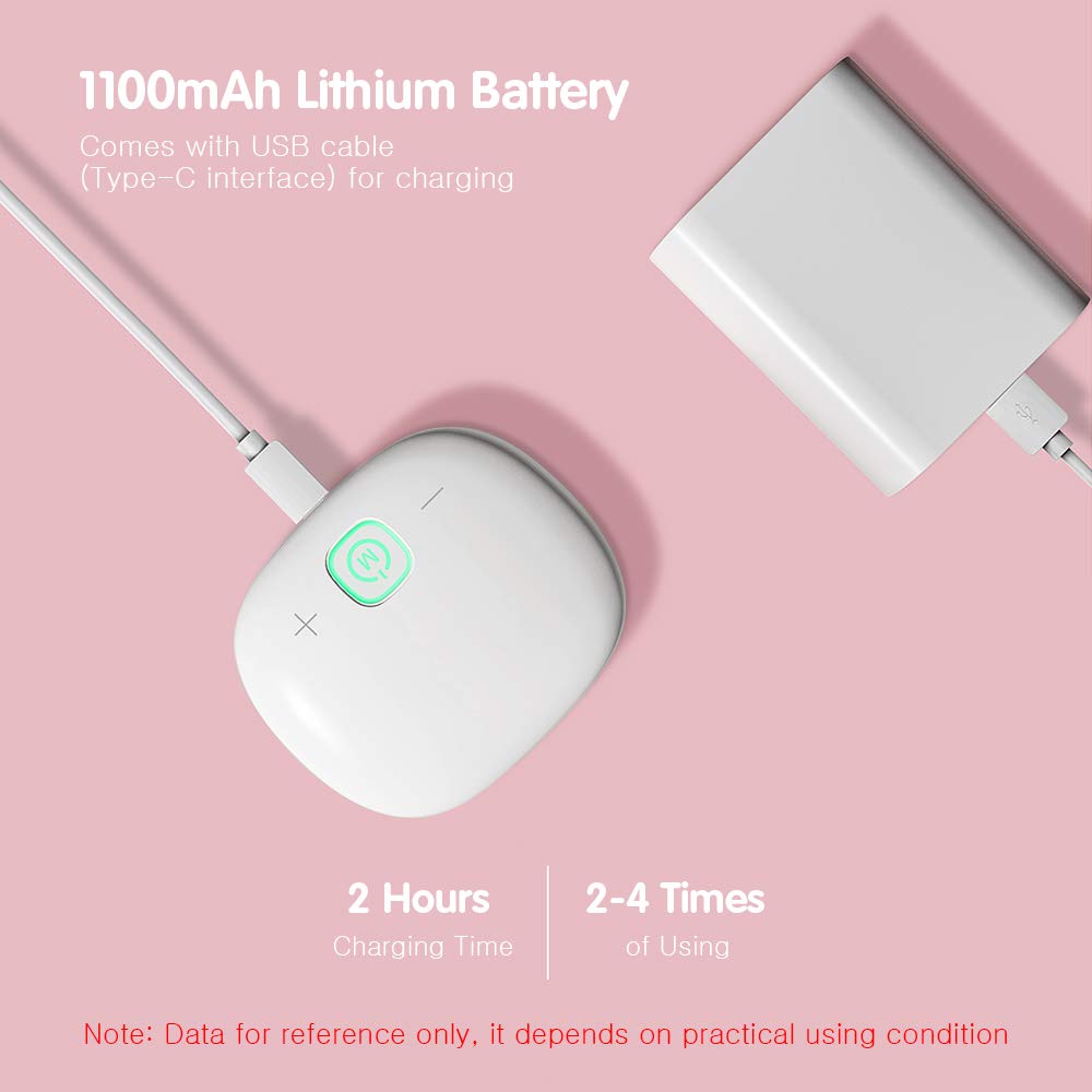2Pcs Hands-Free Breast Pumps Wearable Electric Breastpump Portable Comfort Breastfeeding Pump 3 Modes 9 Suction Levels Rechargeable Wireless Milk Collector (24mm Nipple Diameter)