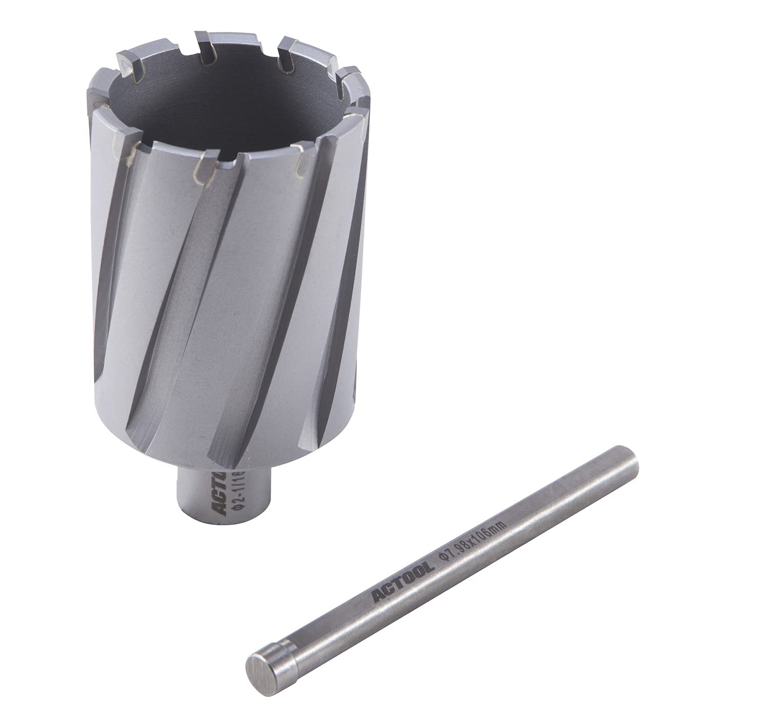 ACTOOL 2-1/16'' Diameter x 2'' Depth of Cut Carbide Tipped TCT ANNULAR Cutter with 3/4'' Weldon Shank