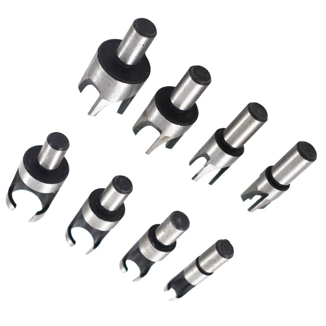 8Pcs Wood Plug Cutter Metric Carbon Steel Straight and Taper Claw Drill Bit Set Woodworking Hole Saw Cutting 6MM 10MM 13MM 16MM