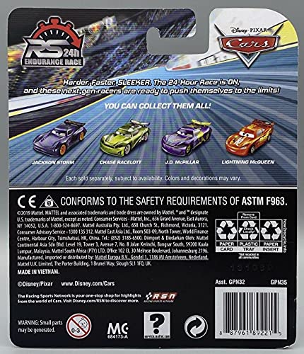 Disney Pixar Cars J.D. McPillar RS 24h Endurance Race with Next-Gen Color Shift Paint Job 2020