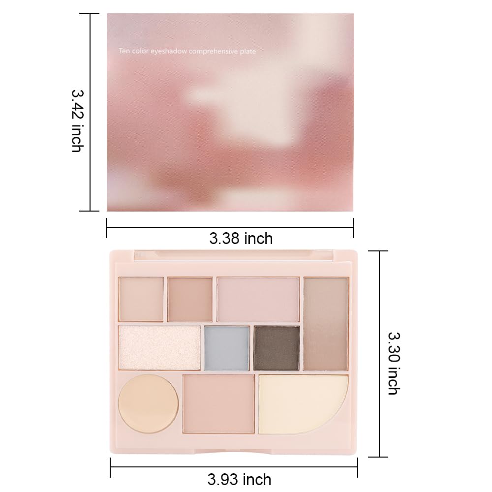 16 Girds Colorful Matte Shimmer Eyeshadow Palette for Eye Makeup,High Pigmented Eye Shadow Primers Powder Palet de sombras de ojos-Pink Red#
