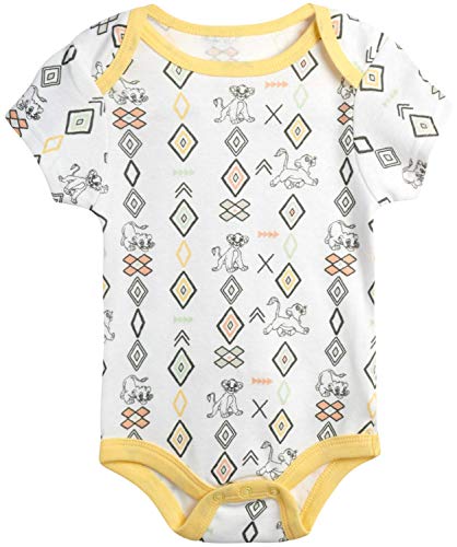 Disney Baby Boys 6 Pack Bodysuit -Mickey Mouse & Friends, Lion King, Winnie the Pooh Bear (Newborn/Infant), Size 6-9 Months, Lion King