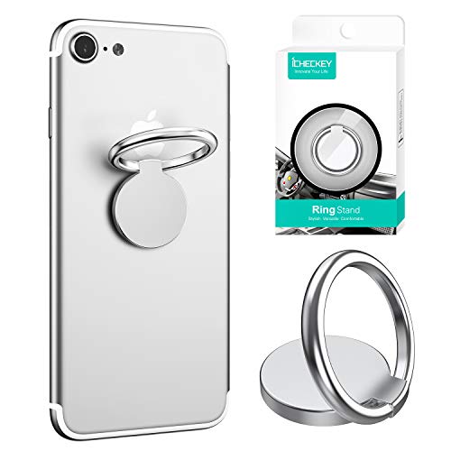 2PCS Cell Phone Ring Holder Finger Kickstand 360°Rotation Ring Grip Universal Mobile Phone Ring for iPhone X 8 7 Plus 6S 6, Samsung Galaxy S6 S7 S8 S8 Plus, Note, LG and All Other Phones(Gunmetal)