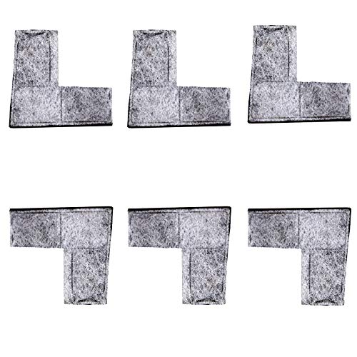 AQUANEAT 6 Pack Replacement Activated Carbon Cartridges, Low Water Level Filter, Small Turtle Tank Filter, Hermit Crab Filter, Submersible Aquatic Reptile Terrarium Filter, up to 3 Gallon