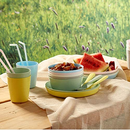 IKEA 704.613.85 KALAS 18-Piece Flatware Set, Mixed Colours, Easier for a Child to Cut and Divide Food, Easy for Children to Grip in Their Small Hands, The Knife Has a Serrated Edge
