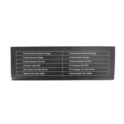 10A 12V/24V Trickle Charger, Smart Automatic Battery Automotive 7-Stage Charging Battery Maintainer with Pulse Repair Function, for Car Truck Motorcycle Lawn Mower Boat
