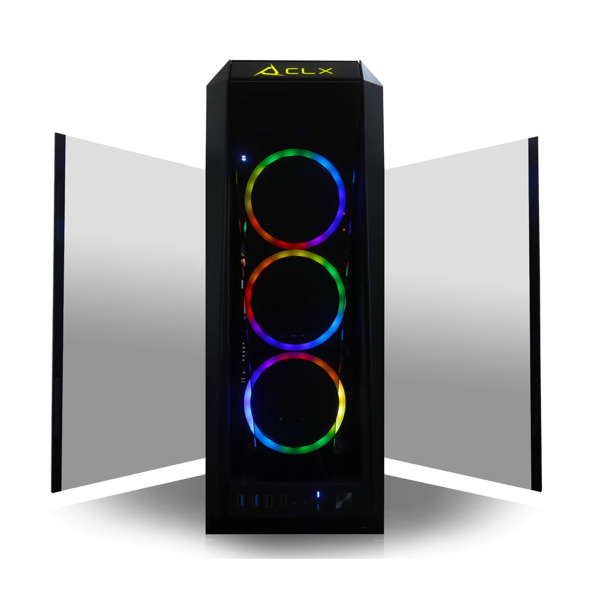 CLX Set Gaming Desktop w/Intel Core i9 10900KF Processor, 64GB DDR4 Memory, GeForce RTX 3090 Graphics, 1 TB SSD, 6 TB HDD, WiFi, Windows 11 Home 64-bit,Black