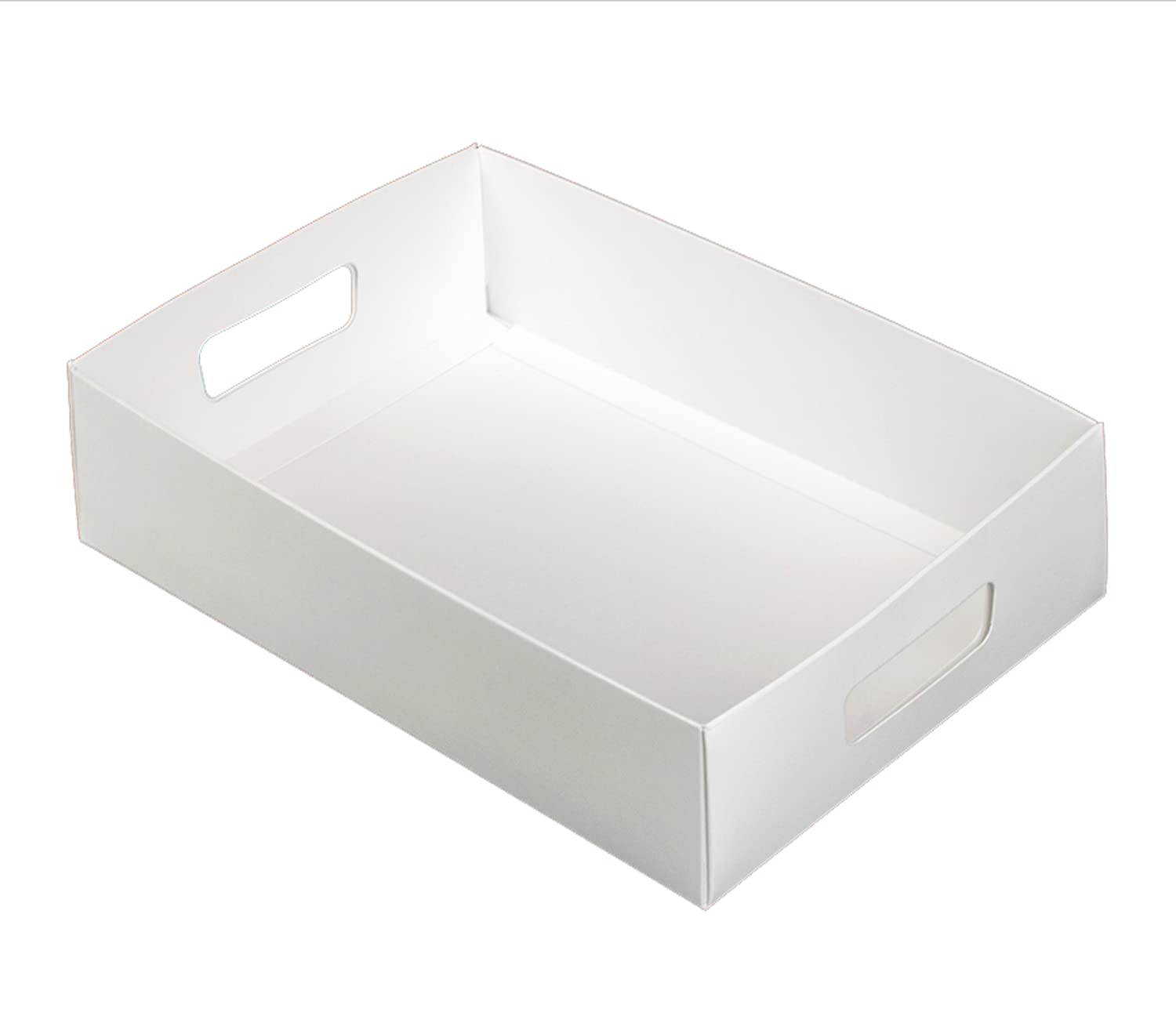 15-Pack 13" X 9" X 3" White Blyss Cookie Crate,Sturdy Cookie Serving Tray Great for Party Platters,Natural White Paper Cardboard Tray use for Packaging and Hold Cookies,Take Out Container,Pack of 15