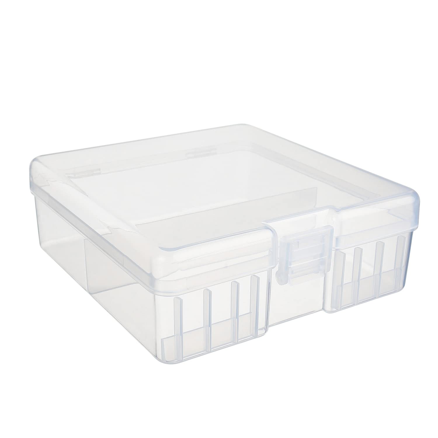 Jutagoss AA Battery Storage Organizer Box 100 Capacity Battery Storage Case Holder Organizer for AA Battery Transparent 1Pcs