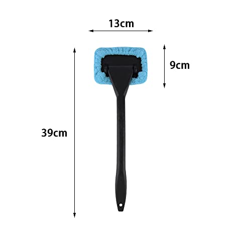 2 Pcs Microfiber Car Windshield Brushs Auto Inside Glass Wipers Car Detailing Brushes for Fog & Moisture Removal