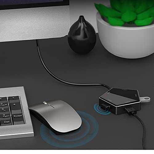 TWDYC USB Hub,Four USB 3.0 Hub with Micro External Power Hole High Speed Four Port Splitter (Color : White)