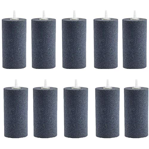 AQUANEAT Aquarium 4"x2" Cylinder Air Stone Fish Tank Aerator Diffuser Hydroponics (10 pcs)