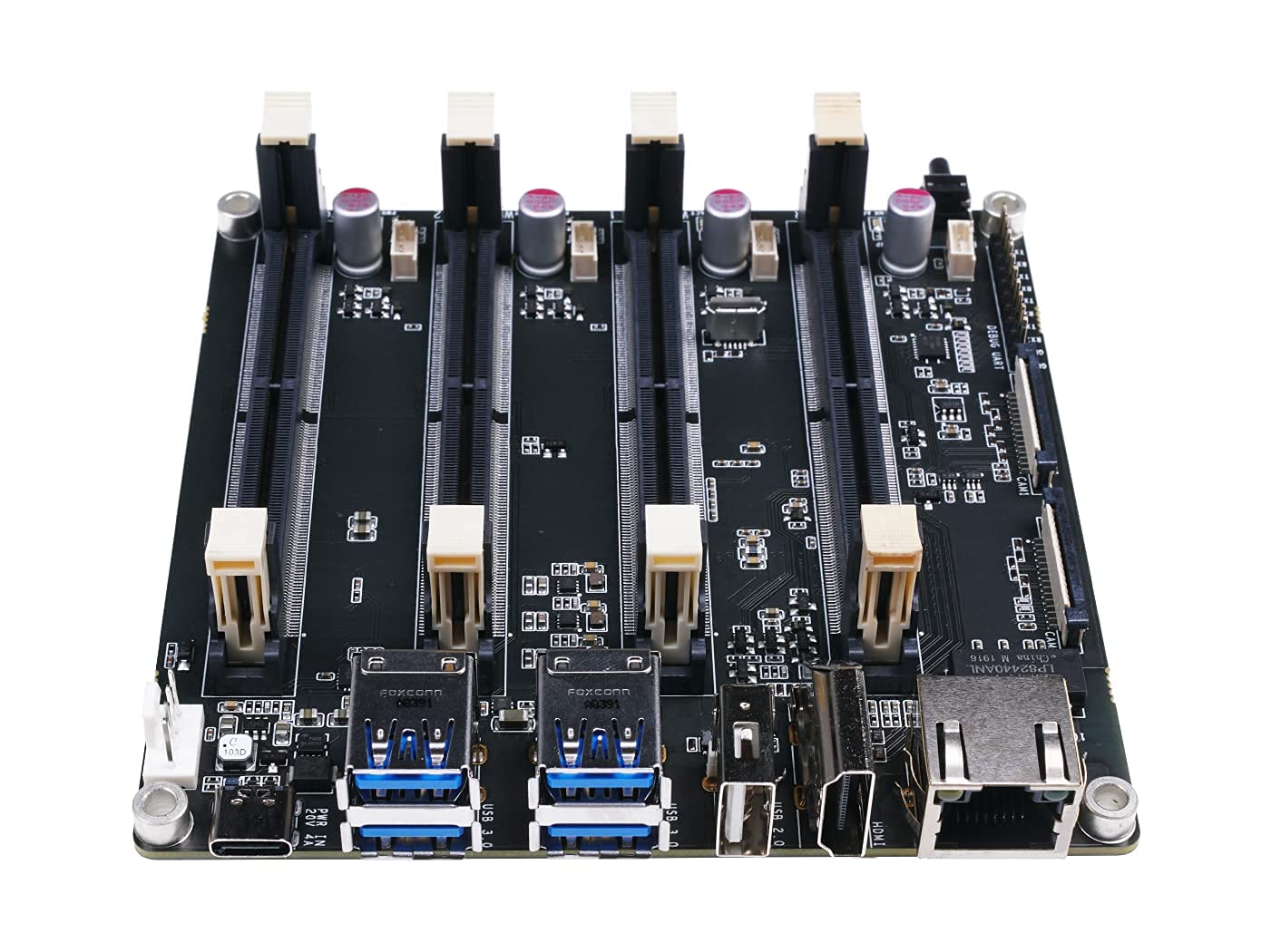 seeed studio Jetson Mate with Case&Cooling Fan, Compatible with NVIDIA Jetson Nano/NX, Jetson Nano/NX Carrier Board for GPU Cluster GPU Server and Homelab.