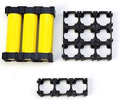 Heyiarbeit 15pcs Battery Holder Bracket 32650 Cell Safety Shockproof Plastic Battery Pack Triple Holder Bracket Cylindrical Cell Spacer Protection Board for DIY Fixed Battery