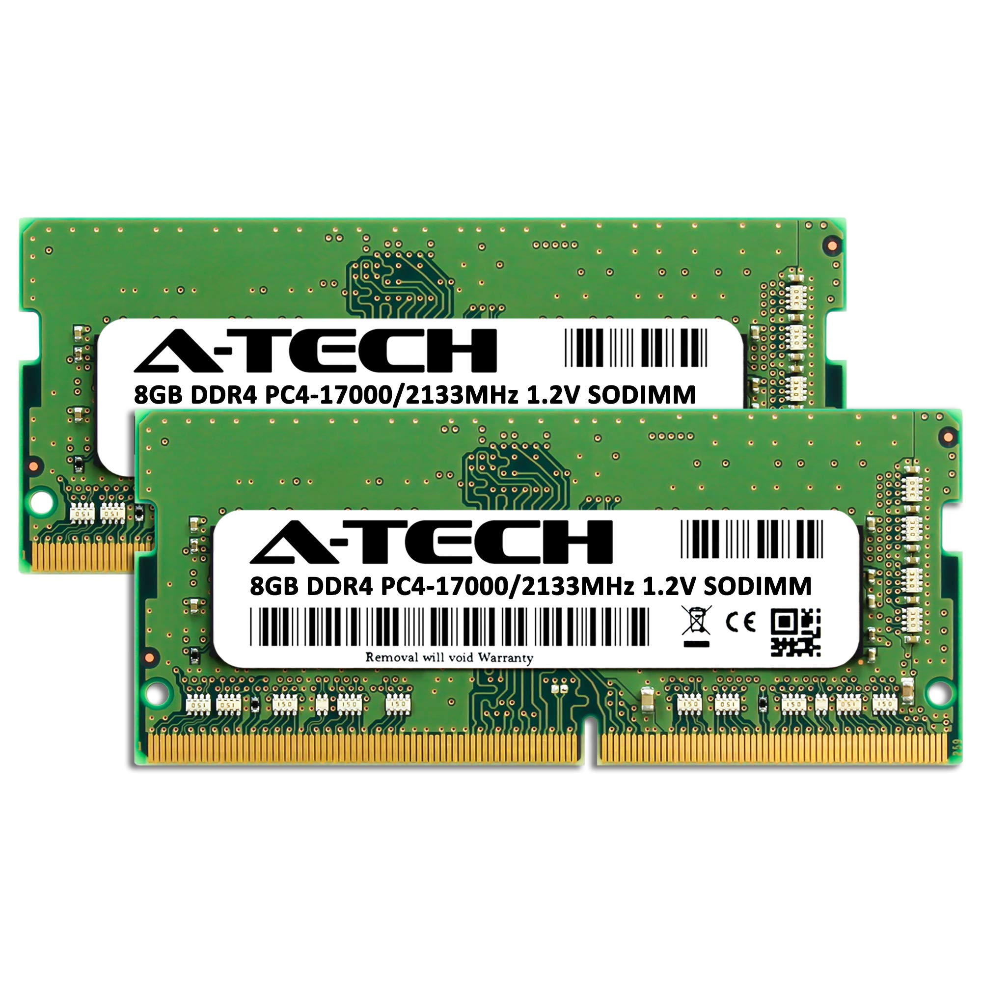 A-Tech 16GB (2x8GB) DDR4 2133 MHz SODIMM PC4-17000 (PC4-2133P) CL15 Non-ECC Laptop RAM Memory Modules