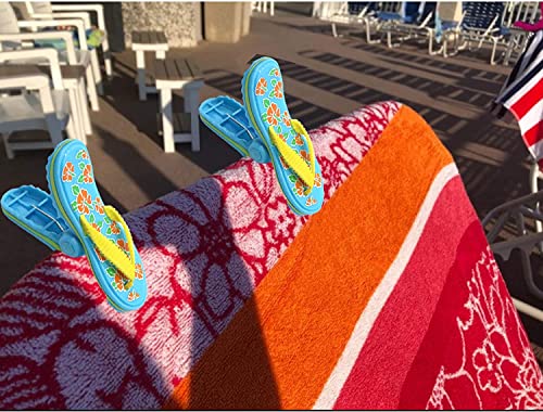 Beach Towel Clips, 1PCS Portable Towel Clips, Flip Flop Windproof Clips Clothespins Peg Clamps Chip Clips, Secure Clips for Beach Chairs Sunbeds or Pool Lounges