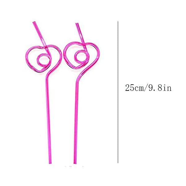 12 PCS Heart-Shaped Party Straws Drinking Sipping Straws, Novelty Props for Wedding Birthday Party…