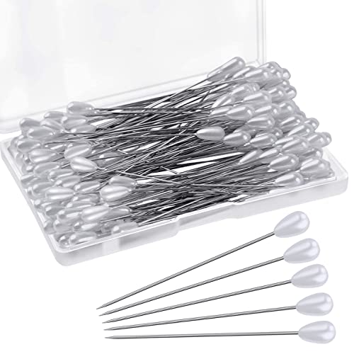 220p Corsage Pins, Boutonniere Pins, Boutineer Pin, White Pearl Pins, Wedding Bouquet Pins for Jewelry, Flower DIY Crafts