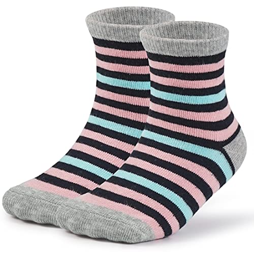 Evercute Toddler Girls Grip Socks 12 Pack Boys Non Slip Socks for Kids Anti Skid