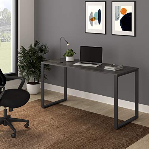 HON Basyx Commercial-Grade Executive Desk, 55", Gray