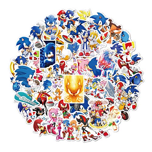 50PCS Sonic The Hedgehog Stickers for Children Teens,Girls, Waterproof Colorful Sonic Stickers Perfect for Car, Laptop, Luggage, Bicycle