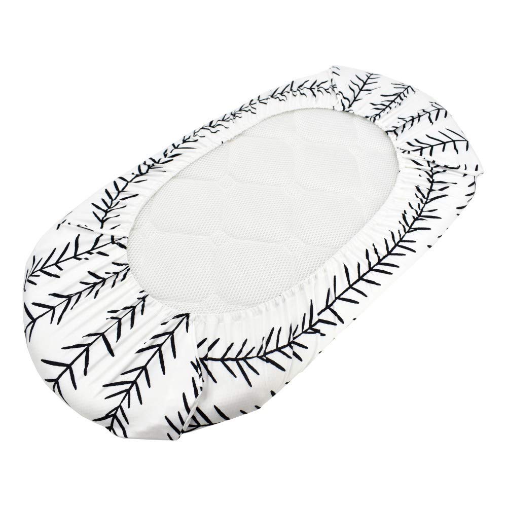 Baby Bassinet Sheet Newborn Mini Cradle Sheets Infants Moses Basket Mattress Crib Changing Pad Cover, Lines