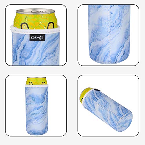 CM Pack of 4 Tall Boy Can Sleeves Soft Neoprene Tallboy Can Covers Bottle Insulators Can Cooler for 24 Fluid Ounce Energy Beer Beverage Drink Cans