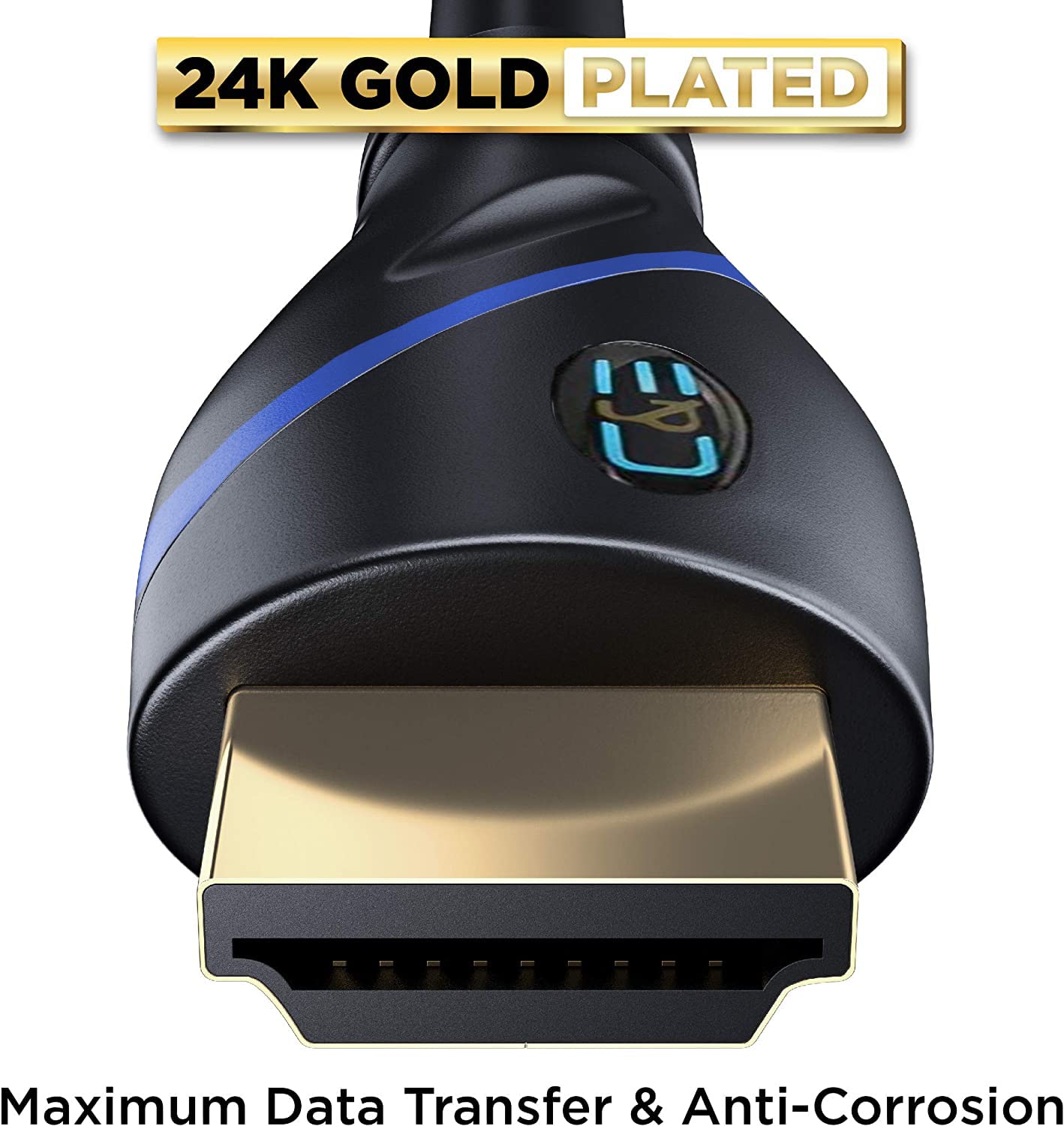 60ft (18.3M) High Speed HDMI Cable Male to Male with Ethernet Black (60 Feet/18.3 Meters) Supports 4K 30Hz, 3D, 1080p and Audio Return CNE622446