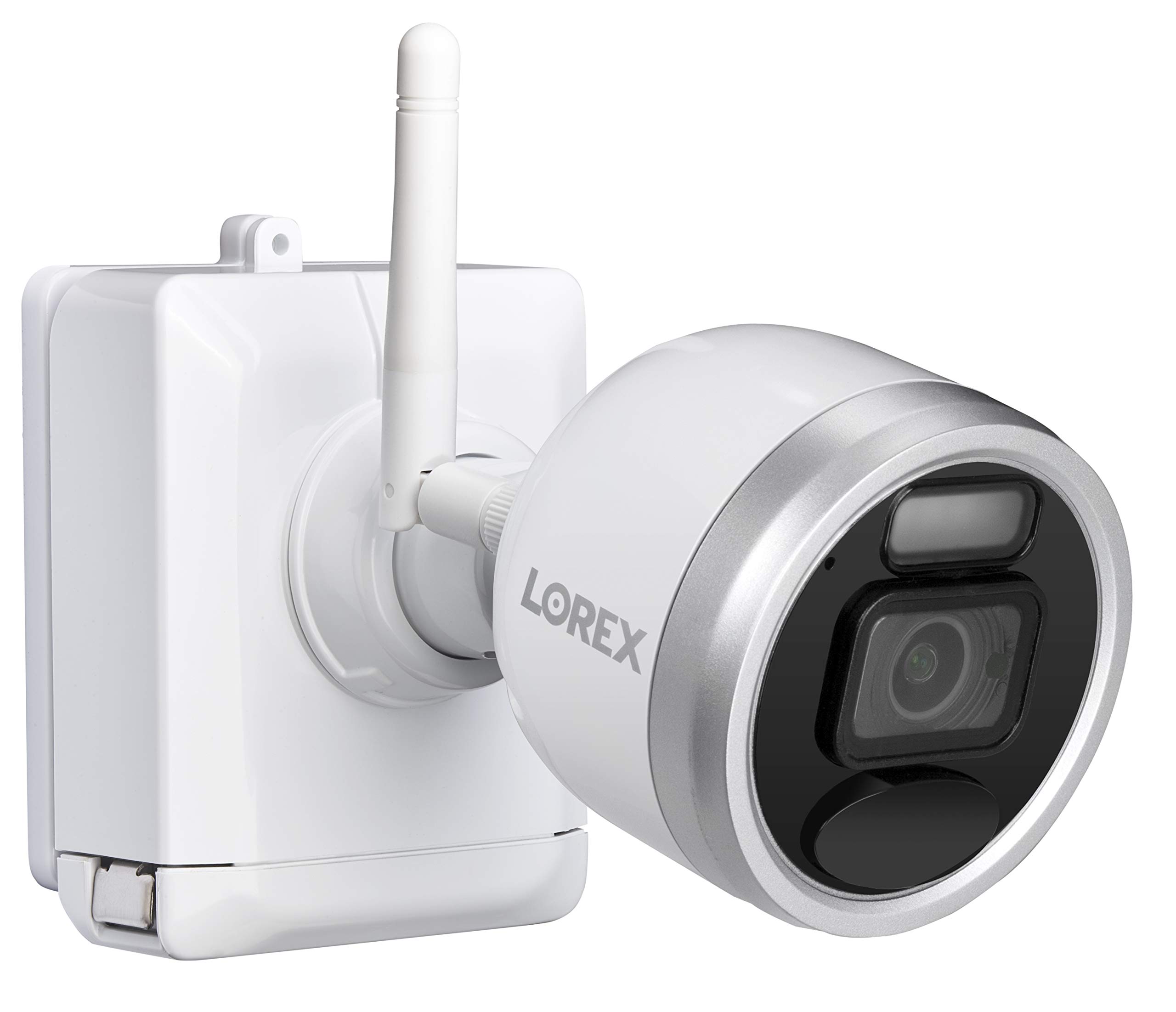 Lorex Indoor/Outdoor Wireless Security Camera System, 1080p HD Wire Free Cameras with Motion Detection Surveillance, Active Deterrence, 64GB MicroSD, 6 Channel NVR, 2 Battery Operated Cameras