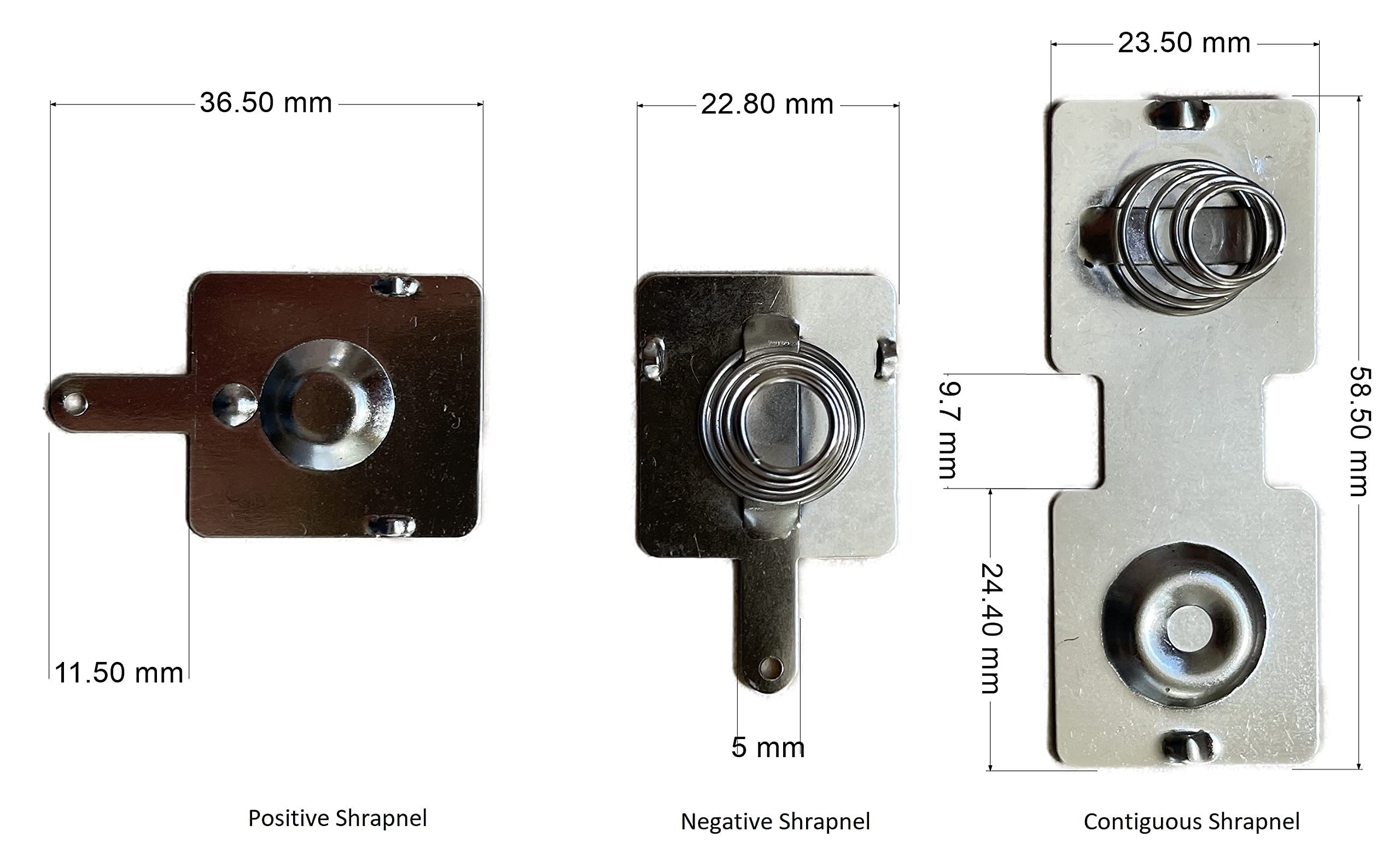 Plantmate D Cell Battery IEC R20 Leaf Spring Contact Metal Plate 3-Set Pack