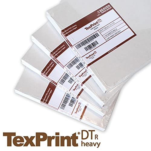 Beaver TexPrint DT Heavy - Replaces R - for Ricoh and Virtuoso All-Purpose High Release Sublimation Paper for Dye Transfer, SawGrass Approved Sublimation Transfer Paper, 11" x 17", 110 Sheet Pack