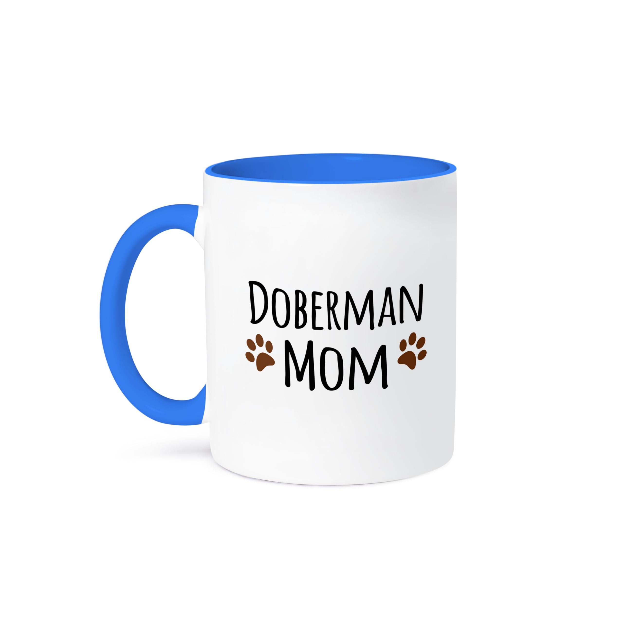 3dRose Doberman Pinscher Mom Mug, 1 Count (Pack of 1), Blue