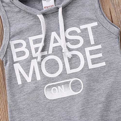 Aalizzwell 6-12 9 Months Baby Boy Romper Infant Sleeveless Short Romper One Piece Active Summer Clothes Gray