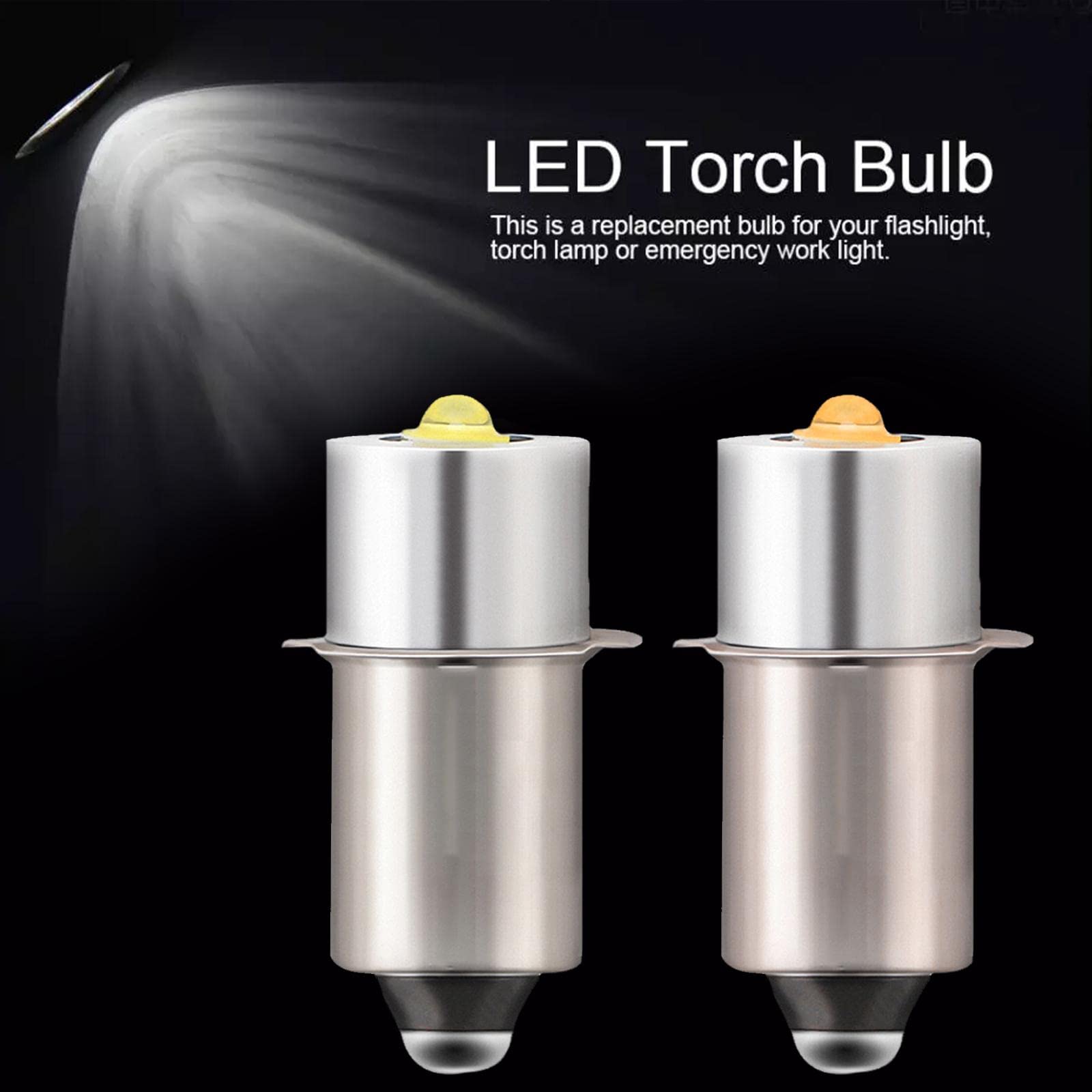1PC P13.5S Mag Light LED Bulb 3-6 C&D Cells Torch Flashlight LED Converter 6V White 12V 3V 9V 18V White/Warm 24V 4.5V