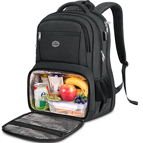 17 Inch Laptop Backpack, TSA Large Travel Backpack with Lunch Box, Anti-Theft Work Business Carry On, 17 Inch Messenger Bag for Men, Large Laptop Briefcase Lightweight Unisex Crossbody Should bag