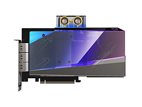 GIGABYTE AORUS GeForce RTX 3080 Ti Xtreme WATERFORCE WB 12G Graphics Card, Waterforce Water Block Cooling System, 12GB 384-bit GDDR6X, GV-N308TAORUSX WB-12GD Video Card