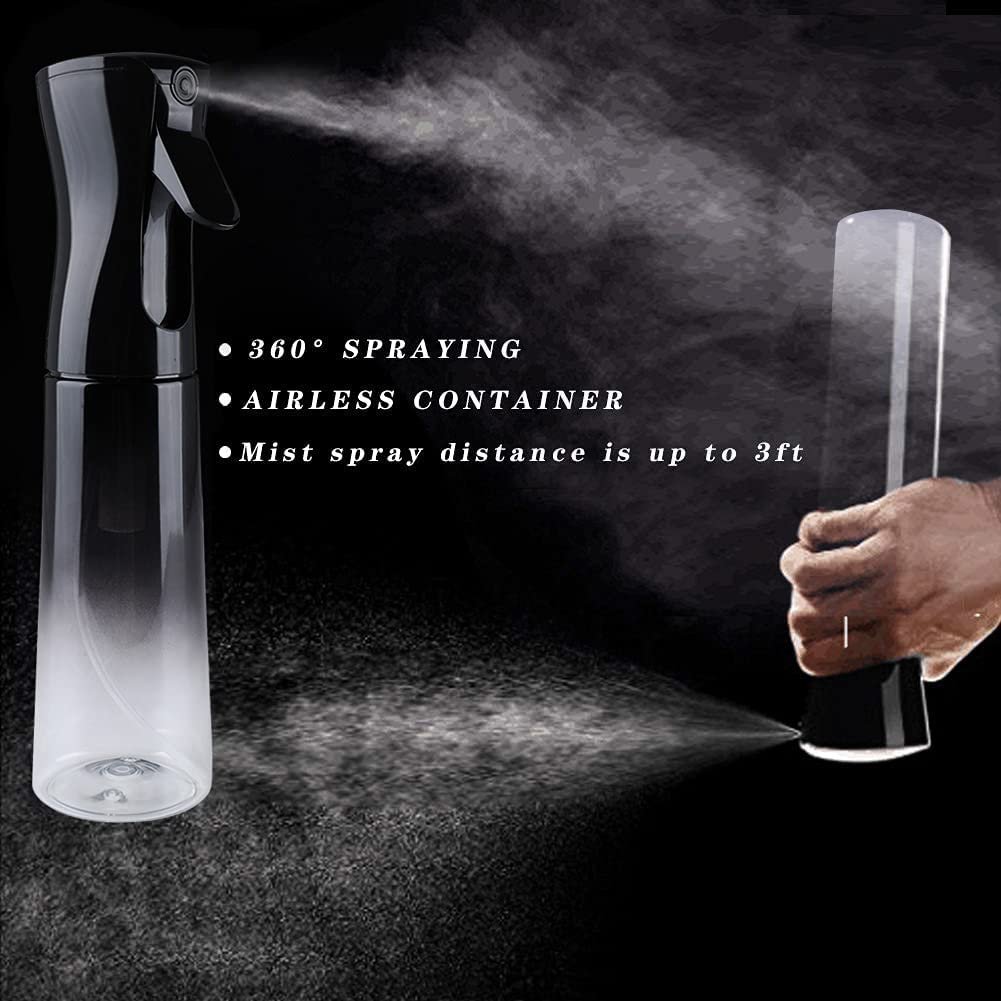 Continuous Hair Plant Mister Spray Bottle, Fine Empty Small Mist Spray Bottles, Water Alcohol Cleaning Mist Bottle for Curly Hair Styling Products,Plants,Barber Accessories